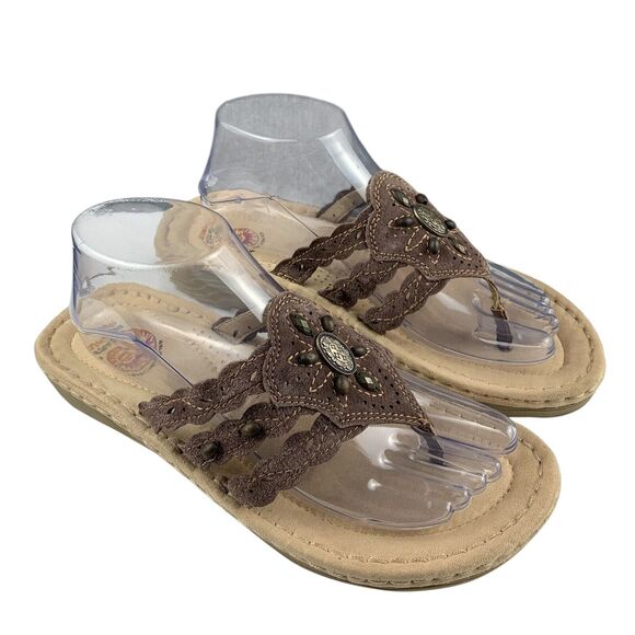 Earth Spirit | Shoes | Earth Spirit Womens Sandals Thong 9 Brown ...